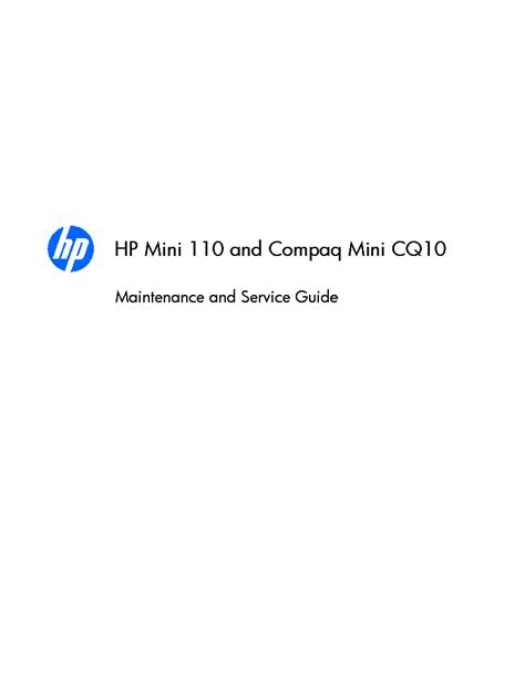 Hp Mini Compaq Mini Cq Service Manual Download Schematics Eeprom Repair Info For