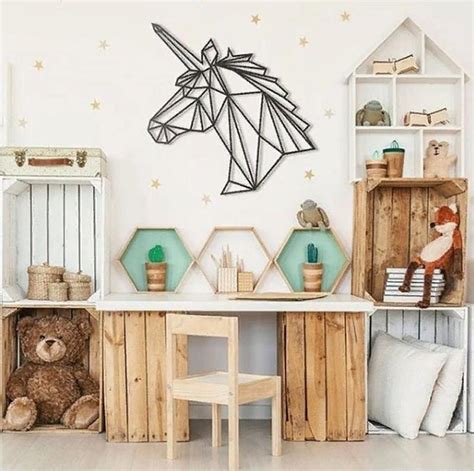 Декоративное панно из дерева единорог — цена 1513 грн в каталоге Панно