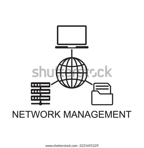 Network Management Icon Technology Icon Stock Vector Royalty Free 2221691229 Shutterstock