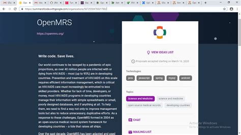 gsoc 2020 openmrs has been accepted as a mentoring organization