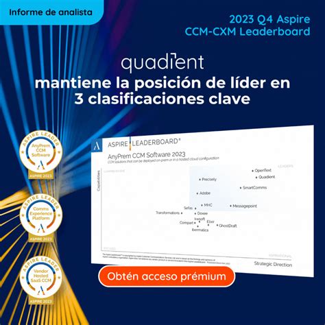 Quadient Conserva El Posicionamiento De Liderazgo En La Tabla De