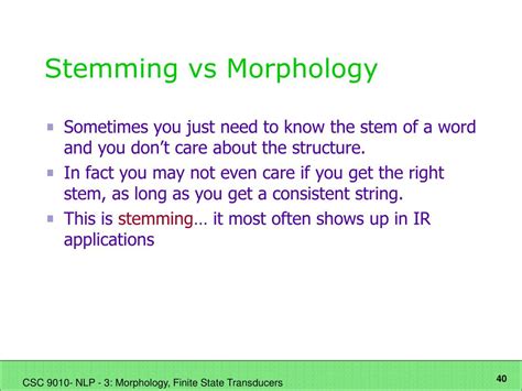 ppt csc 9010 natural language processing lecture 3 morphology