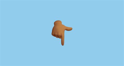 Backhand Index Pointing Down Medium Dark Skin Tone Emoji On Twitter Emoji Stickers