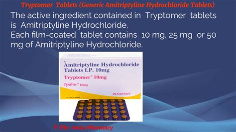 Ppt Tryptomer Tablets Generic Amitriptyline Hydrochloride Tablets