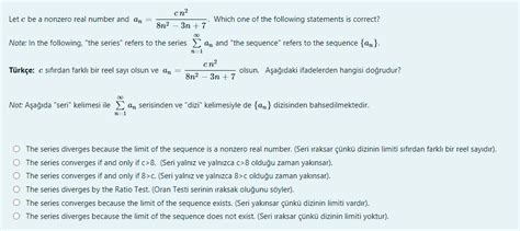 Solved Cn2 Let C Be A Nonzero Real Number And An Which One