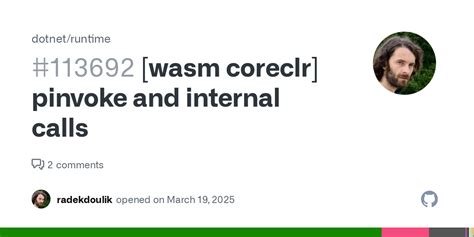 Wasm Coreclr Pinvoke And Internal Calls Issue Dotnet Runtime GitHub