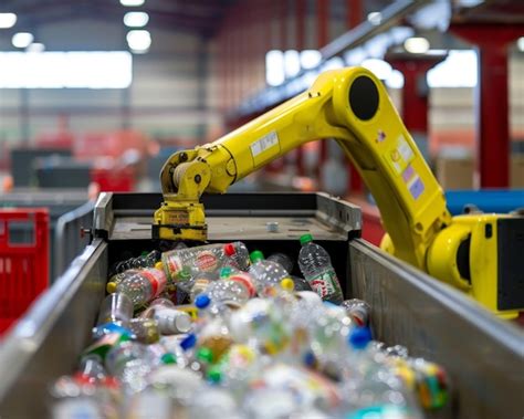 robots collecting and sorting recycling items efficiently premium ai