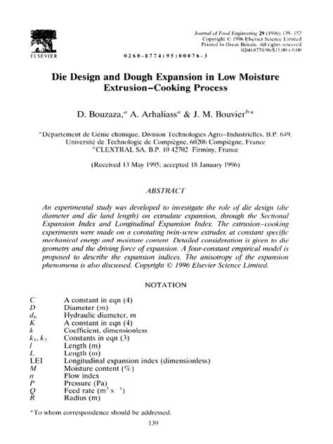 Die Design And Dough Expansion In Low Moisture Extrusion Cooking