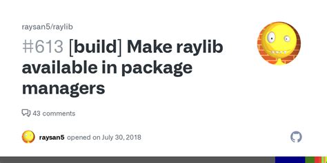 [build] make raylib available in package managers · issue 613