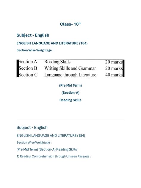 Syllabus Pre Mid Eng 10th Pdf Computers