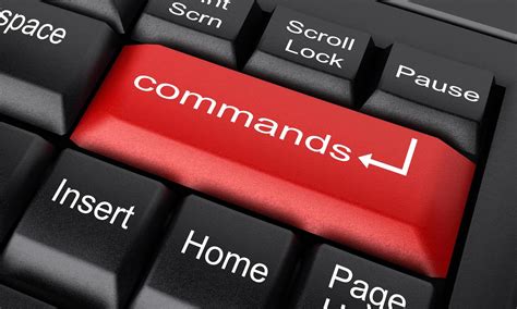 Commands Word On Red Keyboard Button 5935508 Stock Photo At Vecteezy