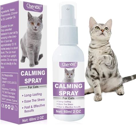 Calming Spray For Cats Reduce Your Pets Anxiety Or Aggression Pheromones For Cats Cat