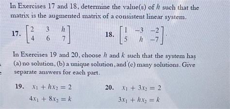 Solved In Exercises 17 And 18 Determine The Value S Of H Chegg Com