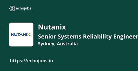 nutanix is hiring senior systems reliability engineer sydney