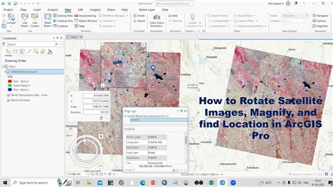 How To Rotate Satellite Images Magnify And Find Location In ArcGIS Pro YouTube