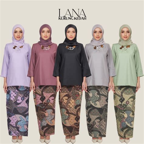 Raf Online Store Lana Baju Kurung Kedah Batik Cotton Premium Osaka Shopee Malaysia