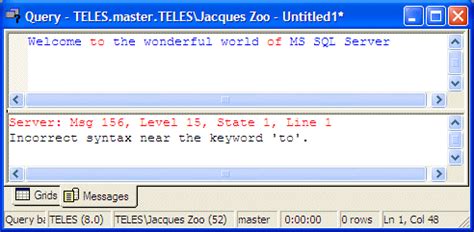 MS SQL Server Lesson Introduction To SQL Code Writing