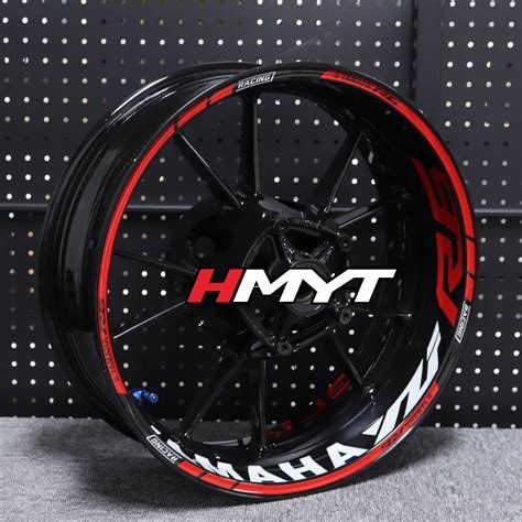 야마하 Yzf R6 오토바이 바이크 튜닝 용품 휠 허브 스티커에 적용 방수 반사 17 인치 림 데칼 티몬