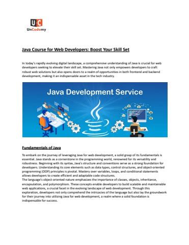 Java Course For Web Developers Boost Your Skill Set