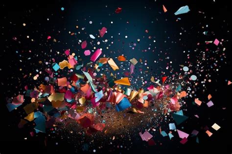 Festive glitter confetti explosion | Premium AI-generated image