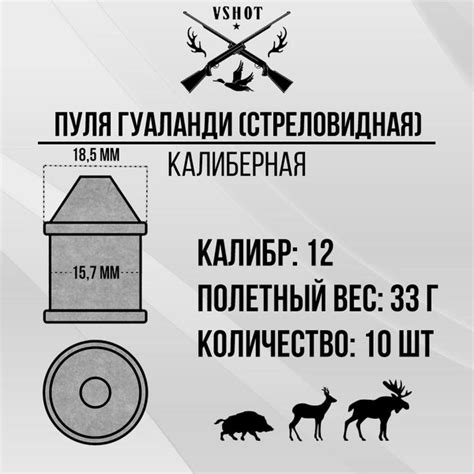 Пуля 12 калибра Гуаланди (Gualandi) калиберная 10шт купить на OZON по ...