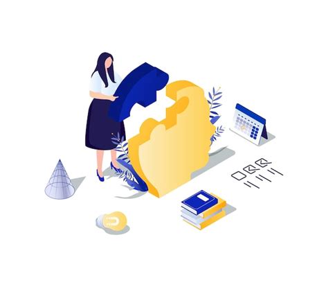 Premium Vector Personal Development Isometric Illustration