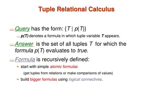 ppt tuple relational calculus concepts and queries powerpoint