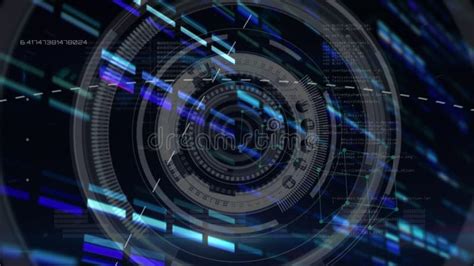 Animation Of Scope Scanning Over Network Of Connections Stock Video