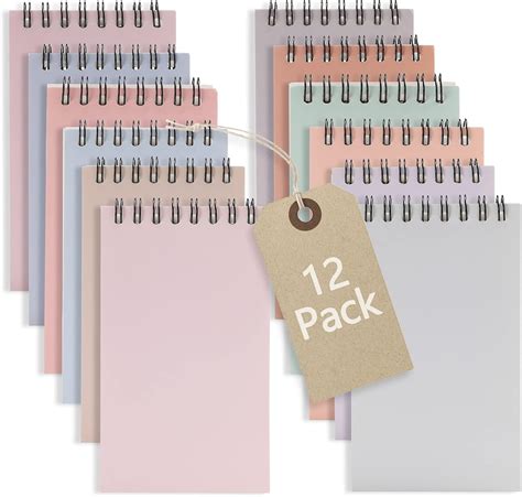 Yougeigy 12 Pack Small Notebooks 5 X 3 Spiral Notepads