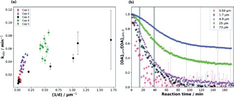 A Observed Pseudo First Order Rate Constants K Obs For The