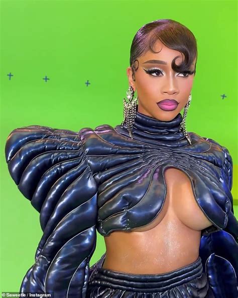 Saweetie Puts Underboob On Show In Futuristic Dress In Behind The Scenes Snaps From Photo Shoot