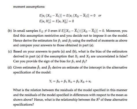 solved 4 consider the following regression model where w