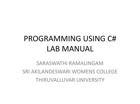 Programming Using C Net Saraswathi Ramalingam Ppt Programming Using C Net Saraswathi Ramalingam Ppt