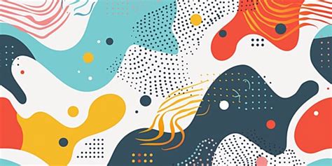 playful and vibrant pattern filled with contrasting dots lines in various colors creating an eye