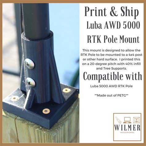 Luba Rtk Pole Mount Physical Item To Ship Wilmerwoodworks