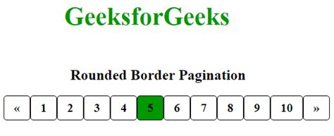 Css Pagination Geeksforgeeks