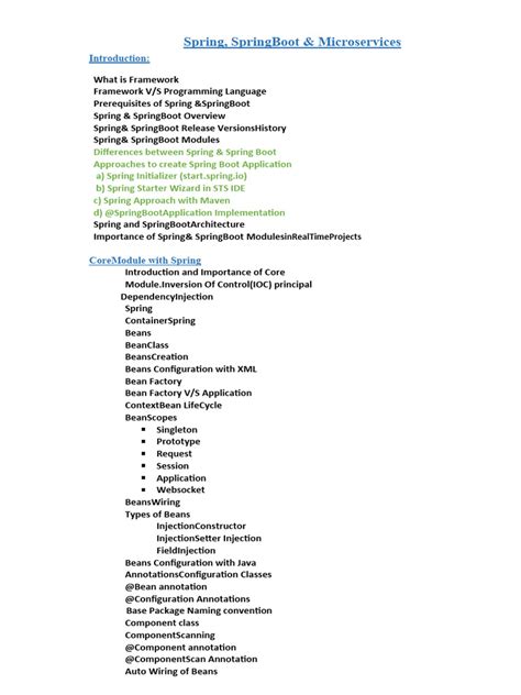 spring springboot microservices content pdf model view controller
