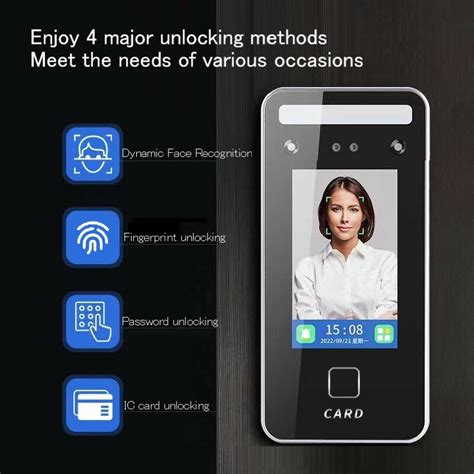 S1000 Biometric Face Recognition Time Attendance Machine System With Keyboard Fingerprint Reader