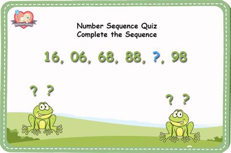 Number Sequence Quiz Complete The Sequence T Our Precious