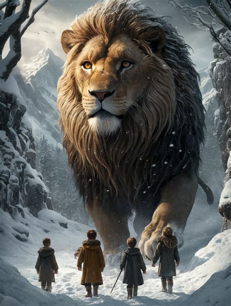 Premium Free Ai Images Narnias Snowy Encounter With Aslan