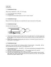 PSET Pdf CSEE Homework Combinational Logic Show How To Implement F XY Z YZ XY