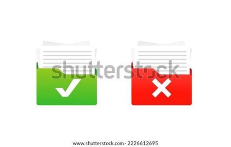Folder Document Passed Did Not Pass Stock Vector Royalty Free