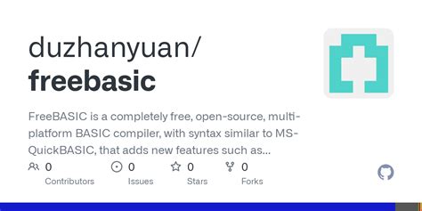 Github Duzhanyuan Freebasic Freebasic Is A Completely Free Open Source Multi Platform Basic