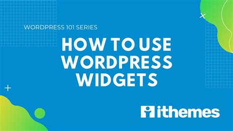How To Use WordPress Widgets YouTube