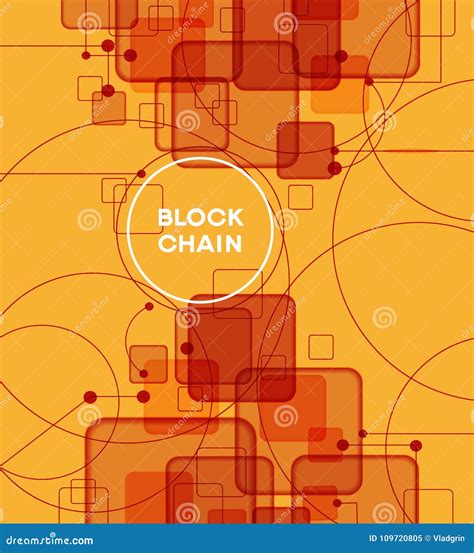 Blockchain Cryptocurrency Template Stock Vector Illustration Of Abstract Cryptocurrency