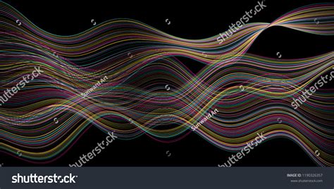 Multiple Intersecting Lines Tech Fibers Motion Stock Vector Royalty