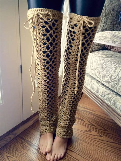 Lacy Thigh High Leg Warmer Crochet Pattern Etsy