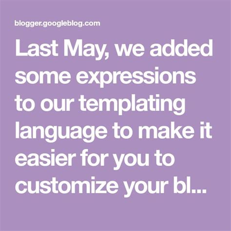 Last May We Added Some Expressions To Our Templating Language To Make