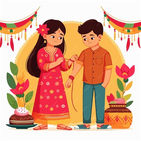 Feliz Raksha Badhan Vector Premium Generado Con Ia