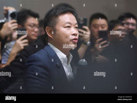 He Xiaopeng Founder Of The Chinese Ev Maker Xpeng Speaks During The